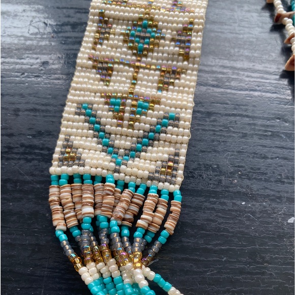 Vintage | Jewelry | Vintage Beaded Native American Turquoise Necklace ...
